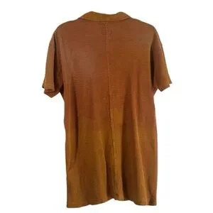 Diesel | Shirts | Diesel Co Orange Waffle Knit Polo Distressed Beach ...
